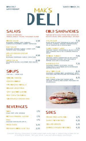 Delicious Deli Menu Templates Customize With Ease Colorful Sandwich