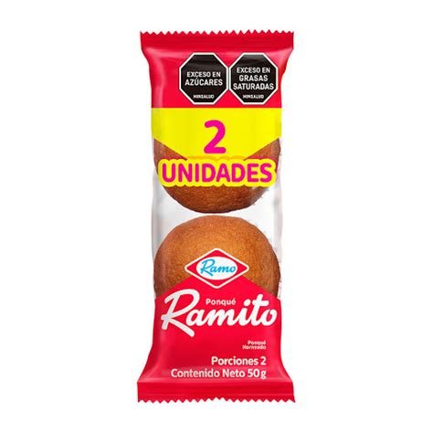 Ponqué Ramito Blanco Fortificado Paquete X 2 Und