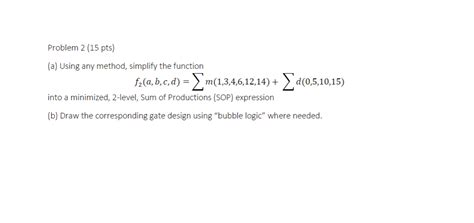 Digital Logic Max And Min Terms Question I Think Electrical