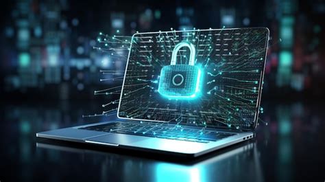 Premium Ai Image Cyber Security And Data Protection Concept Typing Laptop Internet Network
