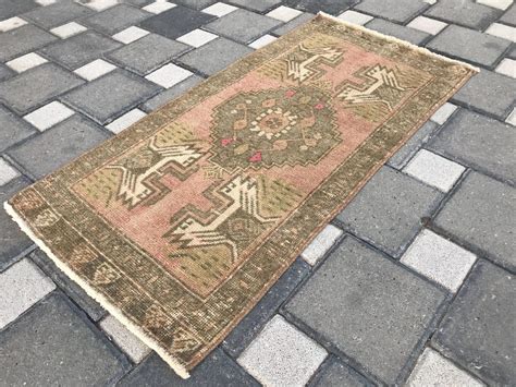Vintage Turkish Small Rug 2x3 Pastel Wool Rug Handmade Home Decor Etsy