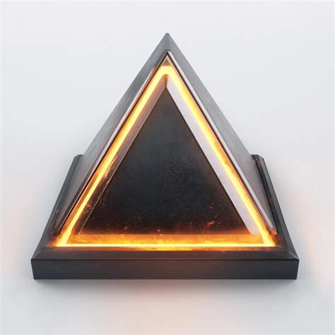 3d pyramid icon three dimensional triangular shape illustration logo