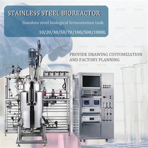 Bioreactor Lab Scale Cell Culture Bioreactor Stainless Steel Fermenter Bioreactor