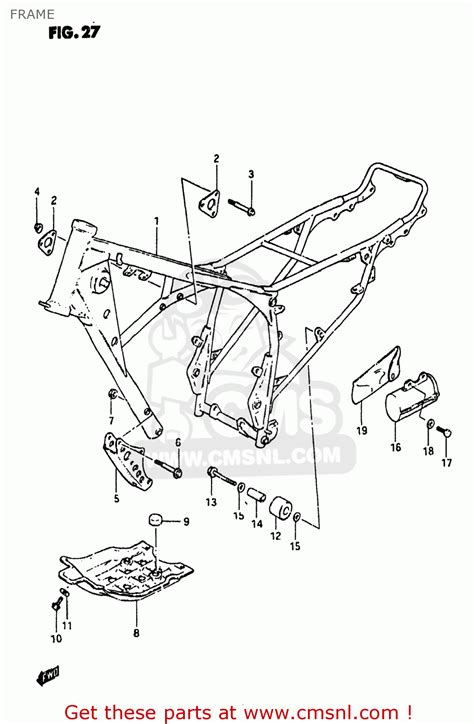Suzuki Sp250 1982 Z Usa E03 Frame Buy Original Frame Spares Online