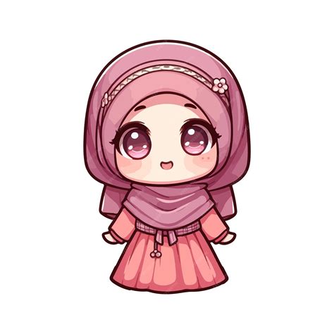 Premium Vector Hijab Chibi Ai Generated Image
