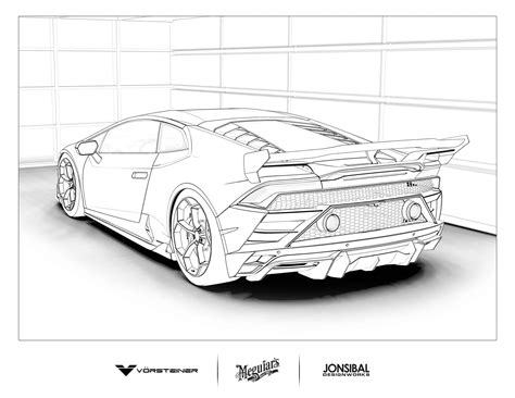 Supercars Colouring Page