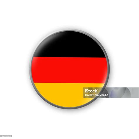 독일 국기 독일 국기의 색상으로 둥근 배지 흰색 배경에 고립되어 있습니다 디자인 요소 3d 그림 국기에 대한 스톡 사진 및 기타 이미지 Istock