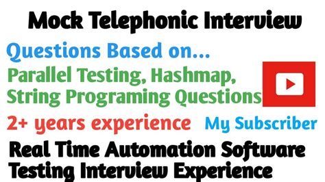 Automation Testing Mock Interview 0 2 Yoe Mock Automation Testing