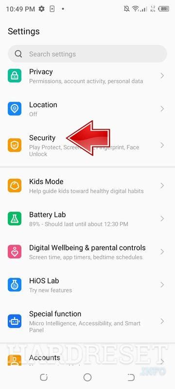 How To Virus Scan TECNO Spark Go HardReset Info