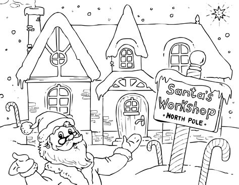 Free Santas Workshop Coloring Pages And Printable Elf Application — Sew