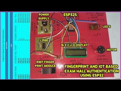 Fingerprint And IOT Based Exam Hall Authentication Using ESP Svsembedded