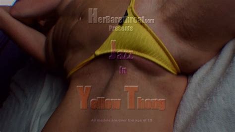 Jazz Yellow Thong Bare Bottoms Clips4sale