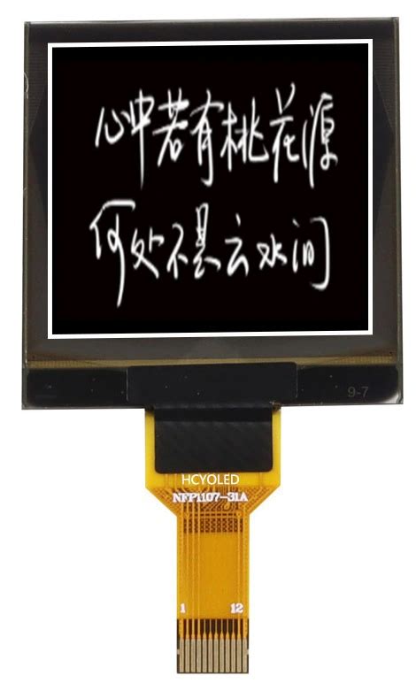 15 Inch Oled Panel 128x128 Resolution With Fpc 12 Pin White Color