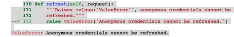 Setup Bug Valueerror Anonymous Credentials Cannot Be Refreshed · Issue 6471 · Mlflowmlflow