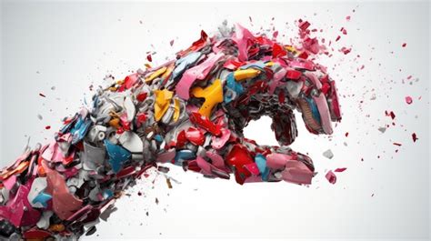 Premium Photo Vibrant Collision Of Robotic And Human Fists Exuding Camaraderie