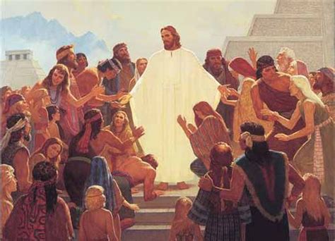 Christ Visits The Nephites In Ancient America Lds Art Book Of Mormon