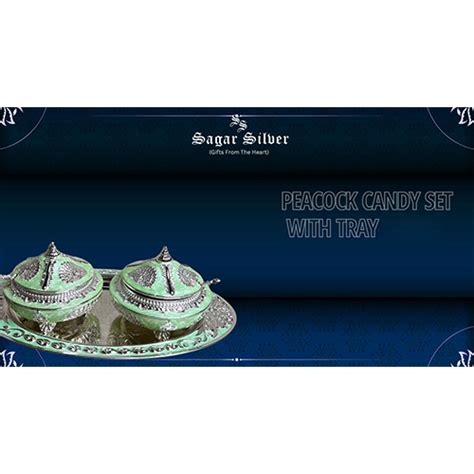 Peacock Candy Set With Tray Color Silver At Best Price In Mumbai
