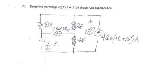 Solved VII Determine The Voltage V T For The Circuit Chegg Com