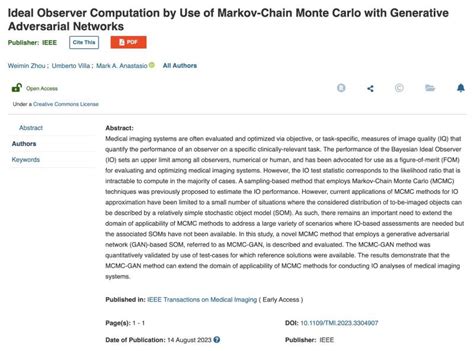 上海交大教师周维民发文医学影像顶刊 Ieee Transactions On Medical Imaging 交大智慧 上海交通大学新闻学术网
