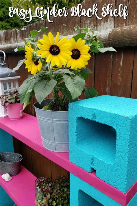 DIY Outdoor Storage Cinder Block Shelves Juggling Act Mama