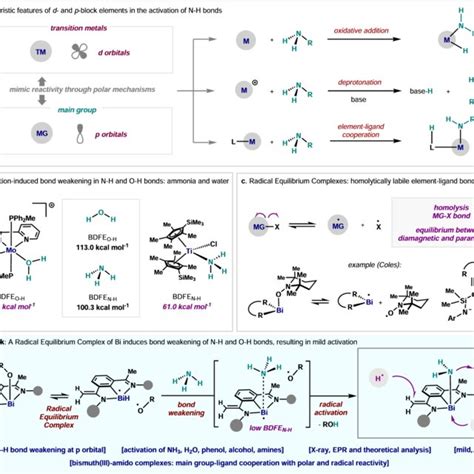 overview of n−h and o−h activation modes a state of the art modes