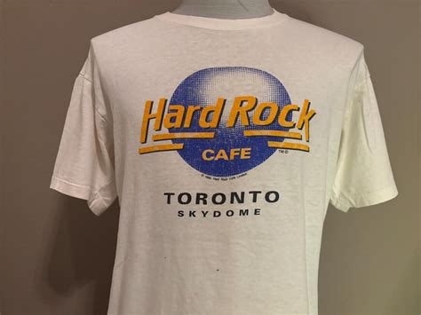 Vintage 90s Hard Rock Cafe Toronto Skydome T Shirt L Etsy