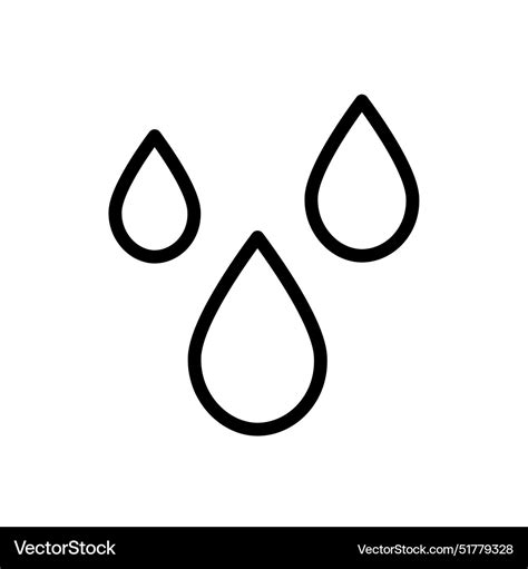 Water Drops Icon Great For Hydration And Nature Vector Image