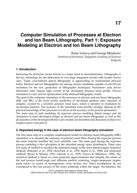 Pdf Computer Simulation Of Processes At Electron And Ion Beam