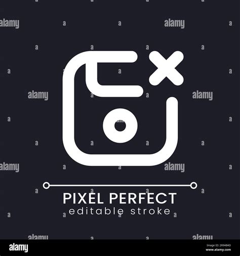 Cancel Saving Pixel Perfect White Linear Ui Icon For Dark Theme Stock Vector Image And Art Alamy