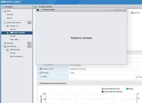 vmware esxi failed to connect vmware vsphere