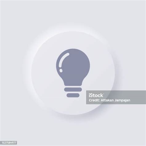 Lightbulb Icon White Neumorphism Soft Ui Design For Web Design Application Ui And More Button