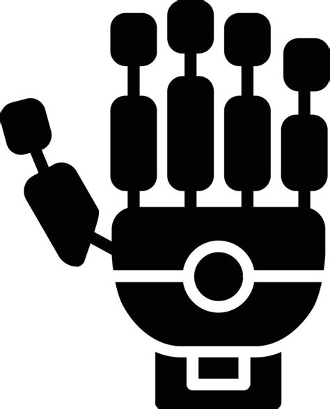 Robot Hand Glyph Icon 10931401 Vector Art At Vecteezy