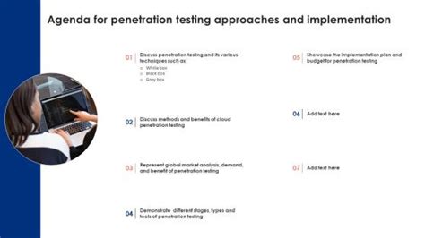 Agenda For Penetration Testing Approaches And Implementation Ppt Slide