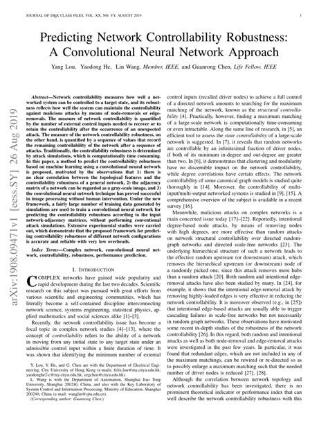 pdf predicting network controllability robustness a convolutional