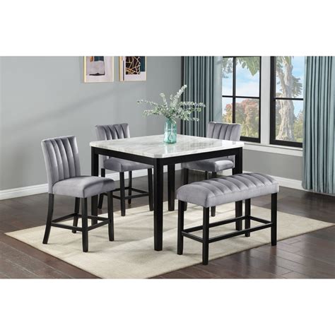 Crown Mark Pascal 2724t 4848 Transitional Counter Height Dining Table Royal Furniture Table