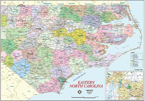 North Carolina City Map Printable Explore The Tar Heel State — Calendars 123