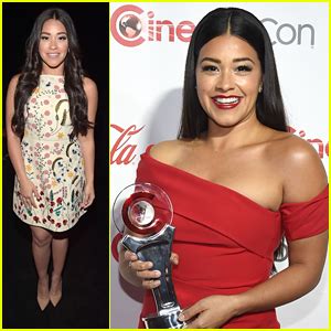 Gina Rodriguez Accepts Female Star Of Tomorrow Award At Cinemacon 2016