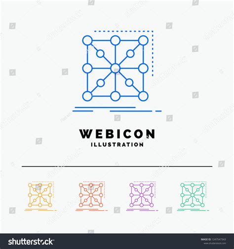 Data Framework App Cluster Complex 5 Stock Vector Royalty Free