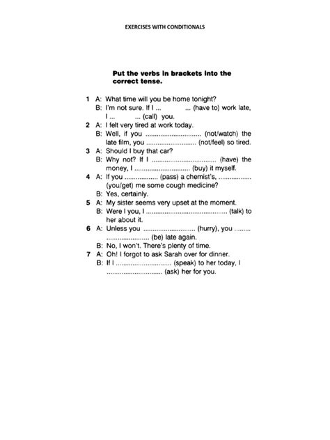 PDF Exercises With Conditionals DOKUMEN TIPS