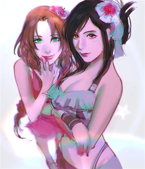 Tifa Lockhart Aerith Gainsborough Tifa Lockhart And Aerith