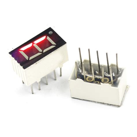 Risym红色高亮一位共阴数码管 1位共阴0 36英寸数字显示管 虎窝淘