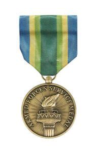 The Armed Forces Service Medal American Awards Post Ww2