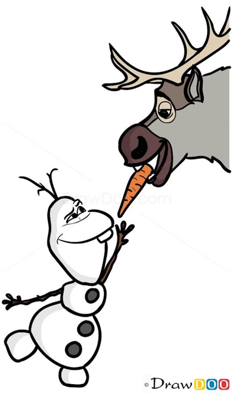 How To Draw Sven And Olaf Frozen Olaf Drawing Frozen Drawings