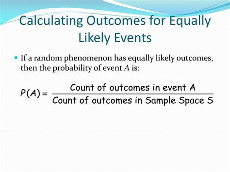 Ppt Section 8 3 Equally Likely Outcomes And Ways To Count Events Powerpoint Presentation