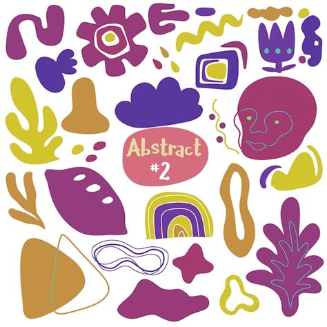 Premium Vector Hand Drawn Abstract Organic Shapes Background