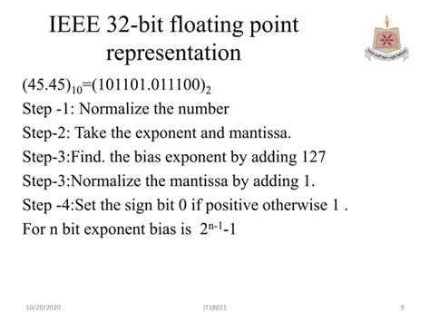 Ieee Floating Point Representation Pptx