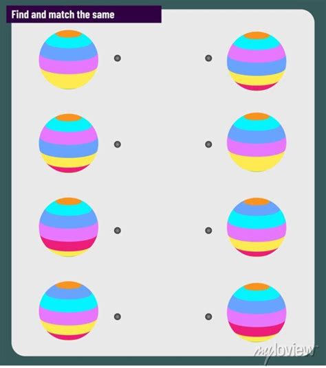 Find And Match The Same Visual Intelligence Questions Iq Test • Wall Stickers Preschool Messy