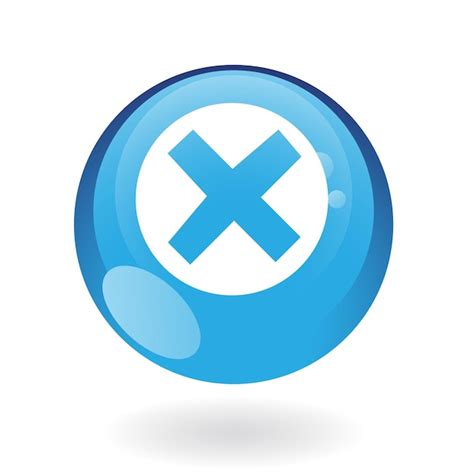 Premium Vector Simplistic Error Symbol On A Blue Sphere