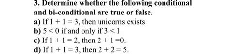 solved 3 determine whether the following conditional and