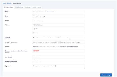[feature request] add bank name to company · issue 1249 · fossbilling